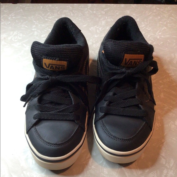 Vans | Shoes | Vintage Throwback Y2k Vans Mens Black Leather Upper ...